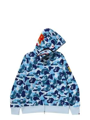 A BATHING APE Abc Camo 2nd Shark Full Zip Hoodie - Blue
