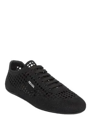 Prada Crochet Sneakers - Black