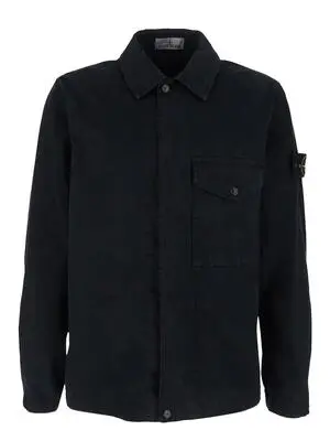Stone Island Basic Shirt Coat - Black