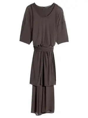 LEMAIRE Double Layer Dress - Brown