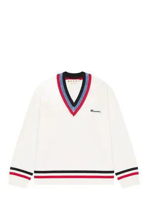 Marni V-neck Sweater - White