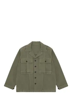 FORTELA Solomon Herringbone Overshirt - Green