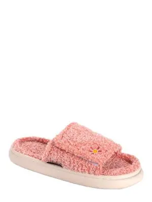 MUK LUKS Gael Slide Slipper - Peach Daisy