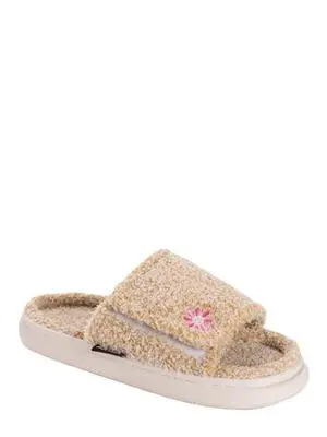 MUK LUKS Gael Slide Slipper - Tan Daisy