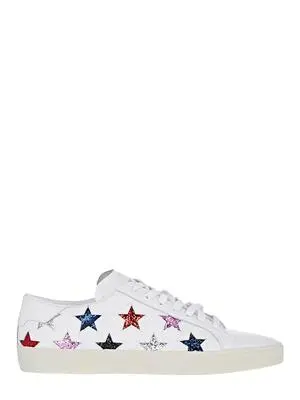 SAINT LAURENT SL-06 Leather Low 'Stars' Sneakers
