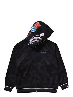 A BATHING APE Color Camo Shark Relaxed Fit Track Jacket - Black