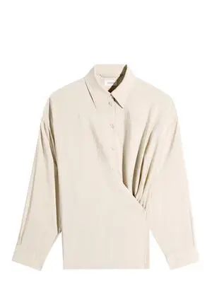 LEMAIRE Straight Collar Twisted Shirt - Cream