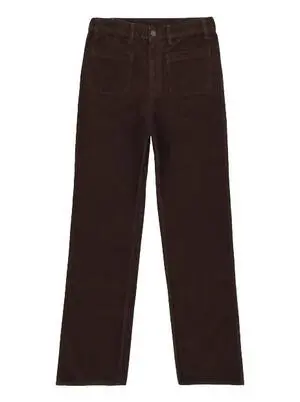 FORTELA Corduroy Bootcut Trousers - Dark Brown