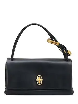 Marc Jacobs The Mini Dual Top Handle Leather Bag - Black