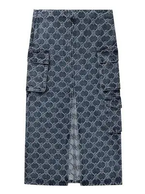 DAILY PAPER Zora Denim Cargo Skirt - Blue