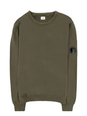C.P. COMPANY Light Fleece Zip Lens Sweatshirt - Green