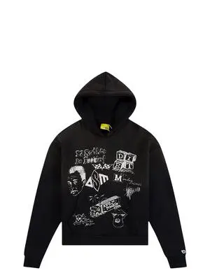 DIET STARTS MONDAY Doodle Hoodie 'vintage - Black