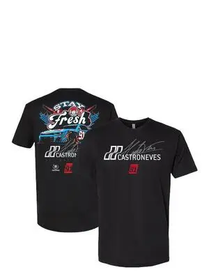 TRACKHOUSE RACING TEAM COLLECTION Helio Castroneves Wendy's Stay Fresh T-shirt - Black