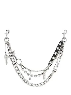 Marc Jacobs Grommet Charm Chain Shoulder Strap - Silver