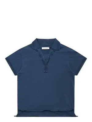 KIKO KOSTADINOV Overdyed Cotton Otak Polo Shirt - Blue