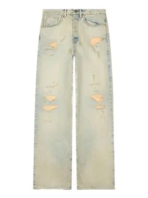 Kenzo Turn Up Wide Fit Jeans - White