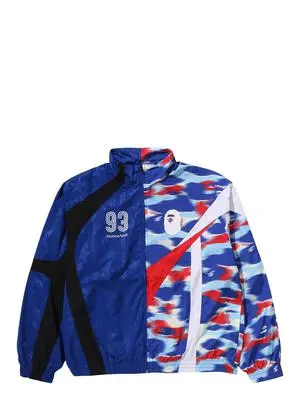 A BATHING APE Split Stand Collar Track Jacket - Blue