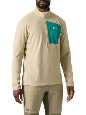 Helly Hansen Versalite Fleece Half Zip Pullover - Khaki/sand
