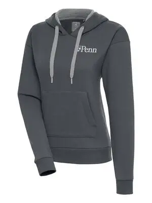 ANTIGUA Pennsylvania Quakers Victory Pullover Hoodie - Charcoal