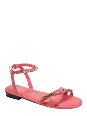 Karl Lagerfeld Paris Ankle Strap Sandal - Sunset Coral