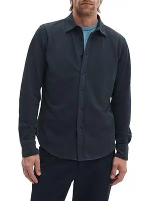 Rag & Bone Tomlin Garment Dye Cotton Oxford Button-up Shirt - Black