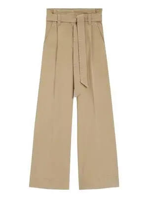 Hugo Boss Telia Tie Waist Wide Leg Pants - Rust/copper