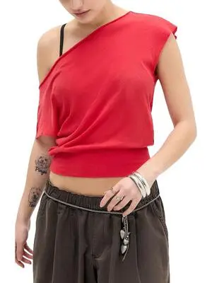 BDG URBAN OUTFITTERS Off-the-shoulder Top - Red