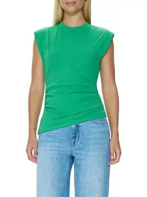 PISTOLA Ruched Muscle T-shirt - Mantis