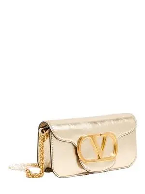 Valentino Garavani Small Locò Shoulder Bag Metallic