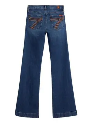 7 For All Mankind Long Dojo In Slim Illusion Loom - Denim