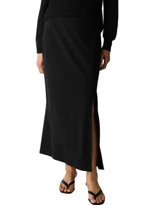 Eileen Fisher Jersey Midi Skirt - Black