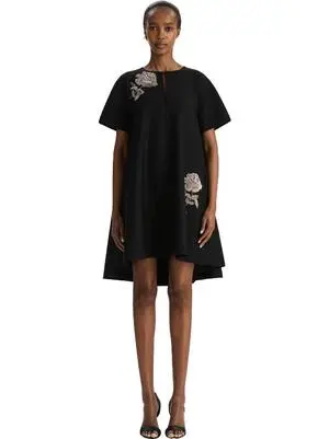 Oscar De La Renta Beaded Embroidered Shift Dress - Floral