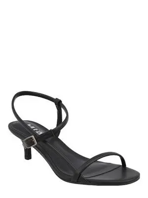 Mia Meleani Ankle Strap Kitten Heel Sandal - Black