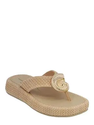 Mia Pamelia Platform Flip-flop - Bone/gold