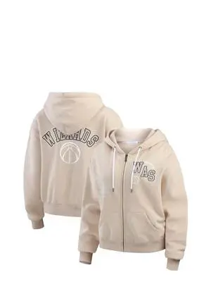 WEAR BY ERIN ANDREWS Washington Wizards Tonal Full-zip Hoodie - Tan