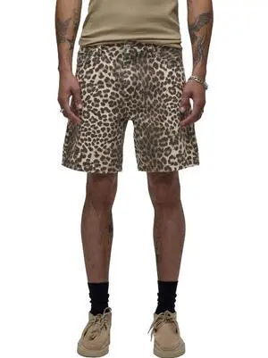 Hudson Jeans Clint Print Denim Shorts - Cheetah