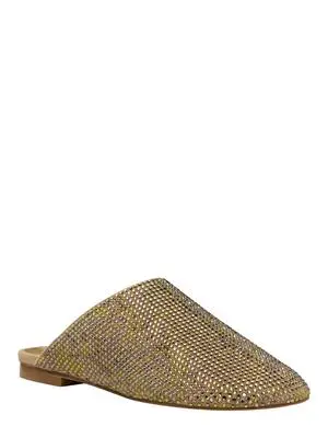 STUART WEITZMAN Talia Shine Mules - Golden Olive