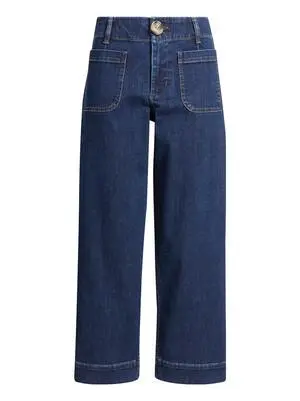 CITY BLUES Soho Patch Pocket Straight Leg Jeans - Dark Indigo