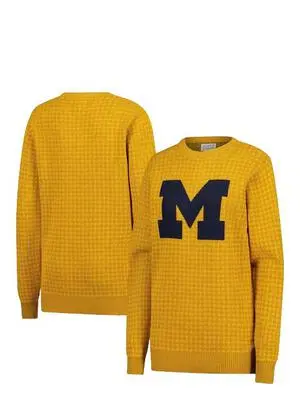USCAPE APPAREL Michigan Wolverines Houndstooth Knit Sweater - Maize