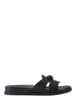 Kurt Geiger Satin Cut-out Chelsea Slides - Black