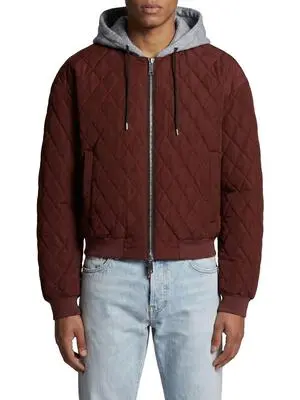 Dsquared2 Quilted Jacket - Burgundy