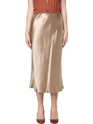 Max Mara Satin Midi Skirt - Beige
