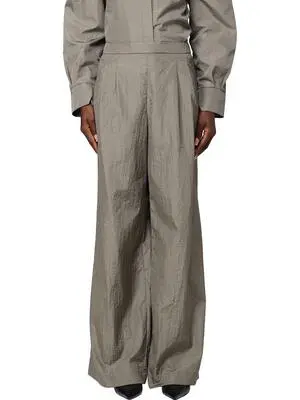 Max Mara Crinkled Taffeta Wide-leg Trousers - Green