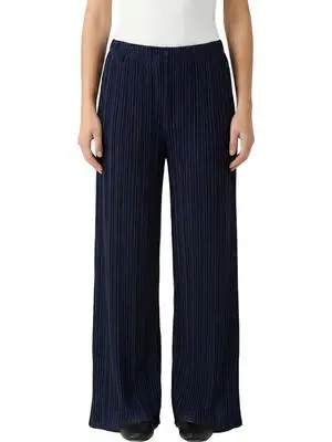 Issey Miyake Pleated Pants Blue