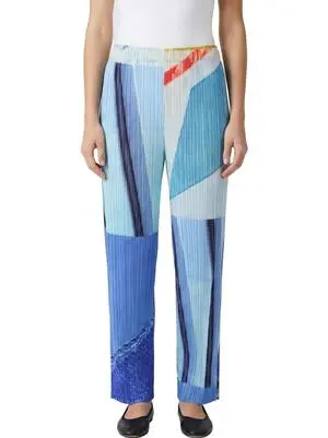 Issey Miyake Pleated Pants - Blue