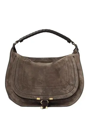 Chloé Marcie Suede Shoulder Bag - Brown