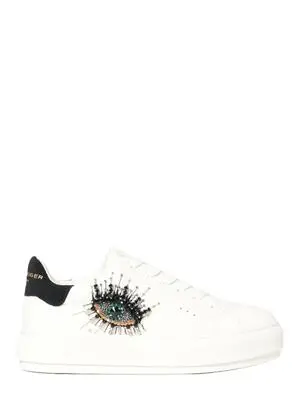 Kurt Geiger Embellished Eye Sneakers - White