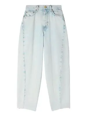 Sandro Faded Barrel-leg Denim Jeans - Sky Blue