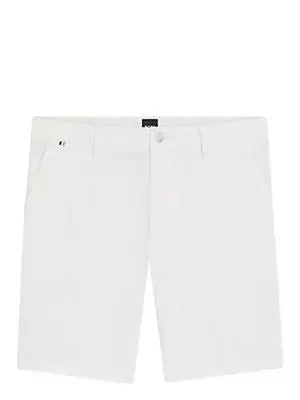 BOSS Slim-leg Stretch-cotton Shorts - White