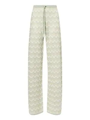Devon Windsor Fiora Stripe Knitted Trousers - Aloe